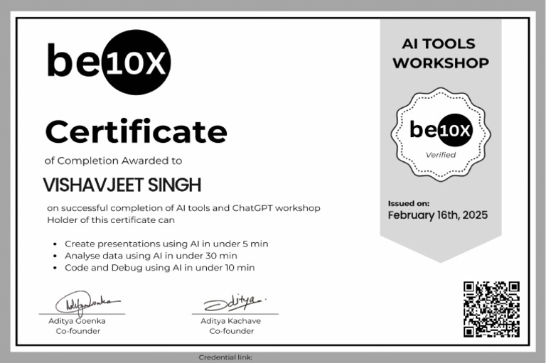 AI Prompt Certificate | PDF