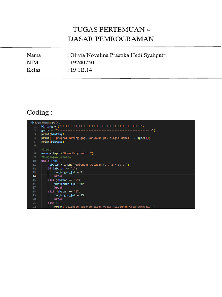 TUGAS PERTEMUAN 4_OLIVIA NOVELINA PHS | PDF