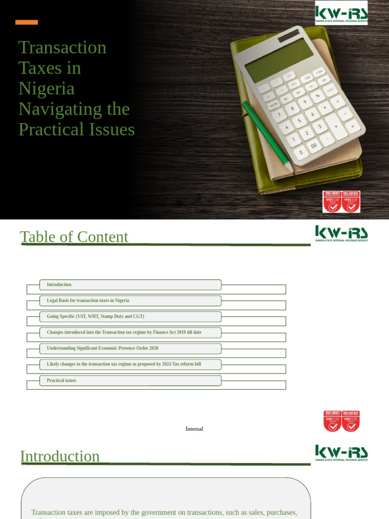 Presentation On Transaction Taxes 2442025 | PDF | Value Added Tax | Taxes
