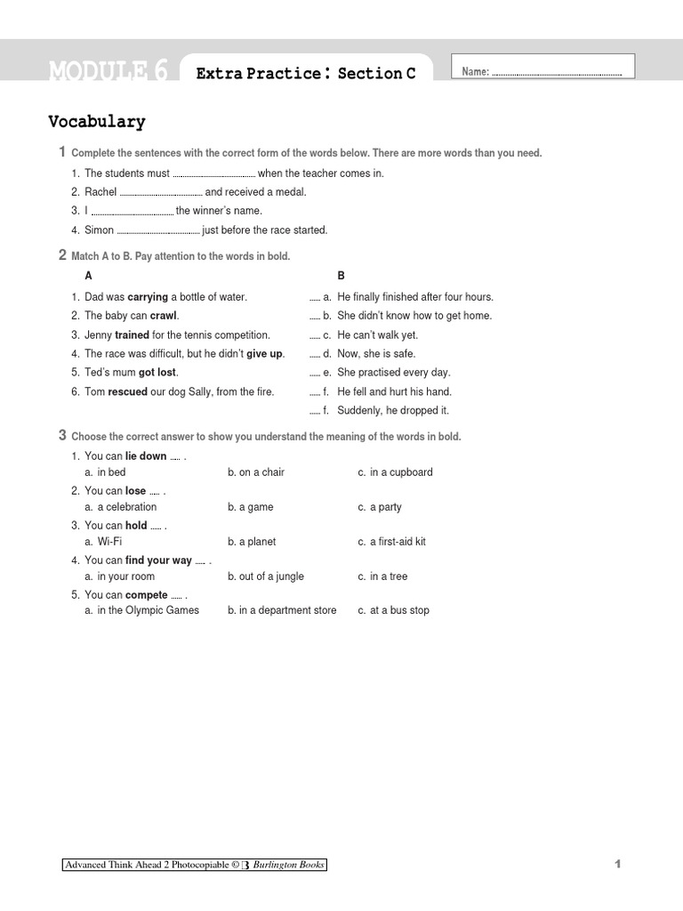 Review Worksheet Module 6C | PDF