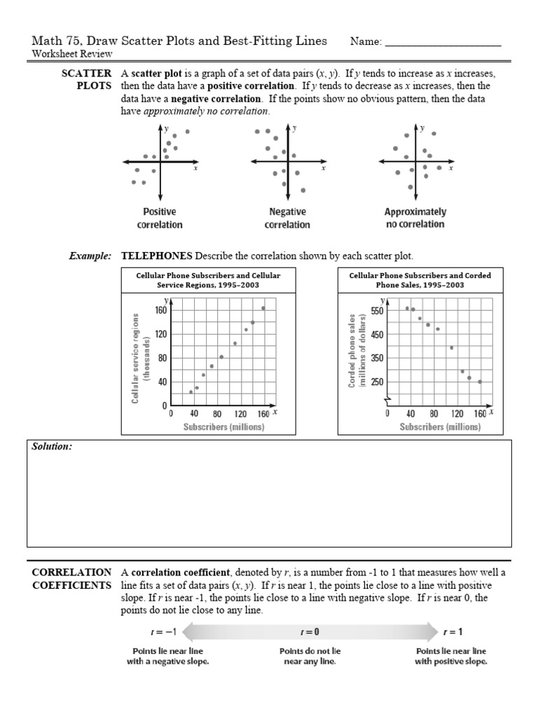 3-Scatter Plots Correlation - Line of Best Fit - Removed | PDF | Scatter Plot | Multivariate ...