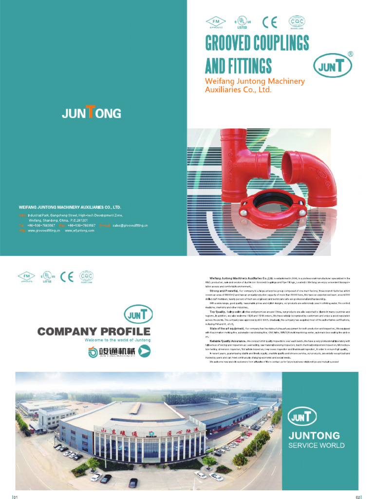 Juntong Groove Couplings and Fittings | PDF