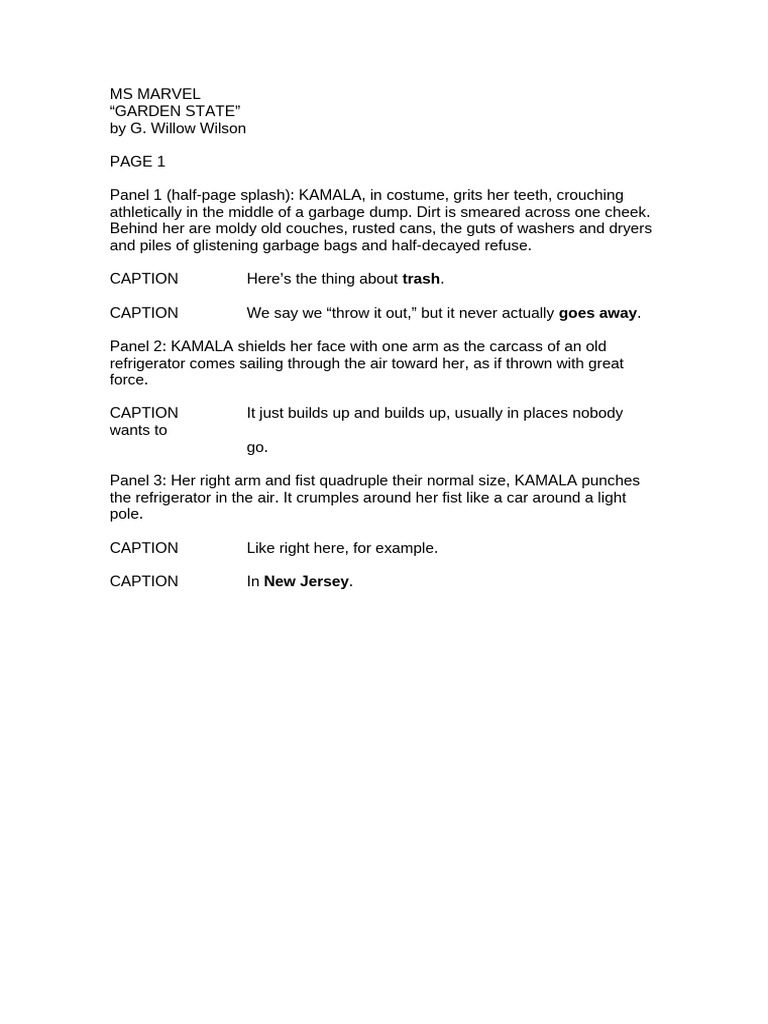 Ms. Marvel: Garden State Adventure | PDF