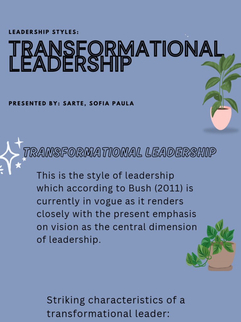 Transformational Leadership | PDF