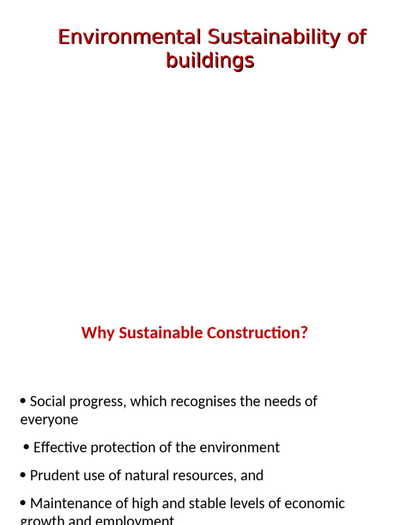 2-Environmental Sustainability of Buildings | PDF | Green Building ...
