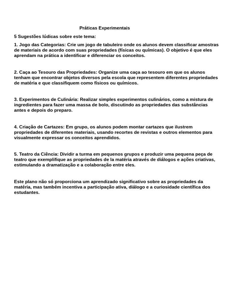 Práticas Experimentais | PDF