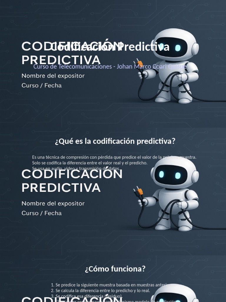 Codificacion Predictiva Telecom Elegante | PDF | Compresión de datos ...