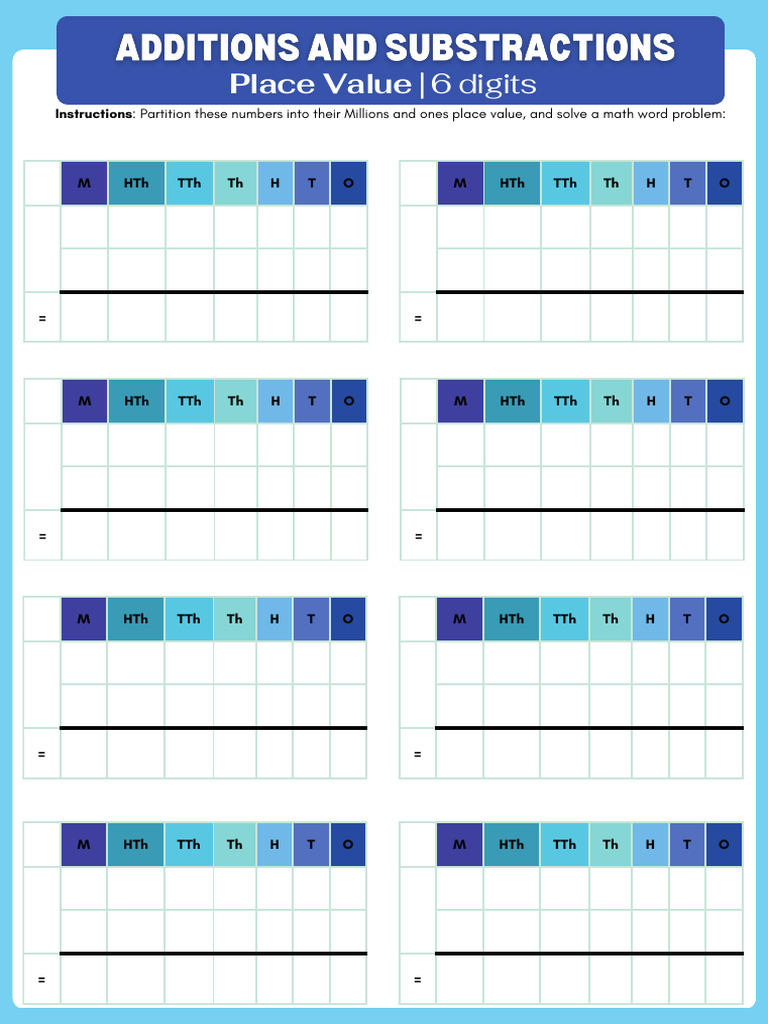Place Value Millions & Ones-Word Problems | PDF