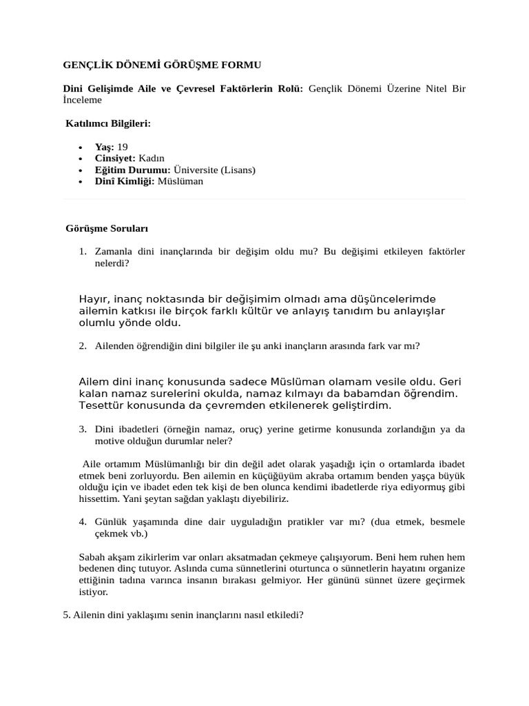 Dini Gelisim Ve Ogrenme Dersi Final Ödevi 2 | PDF