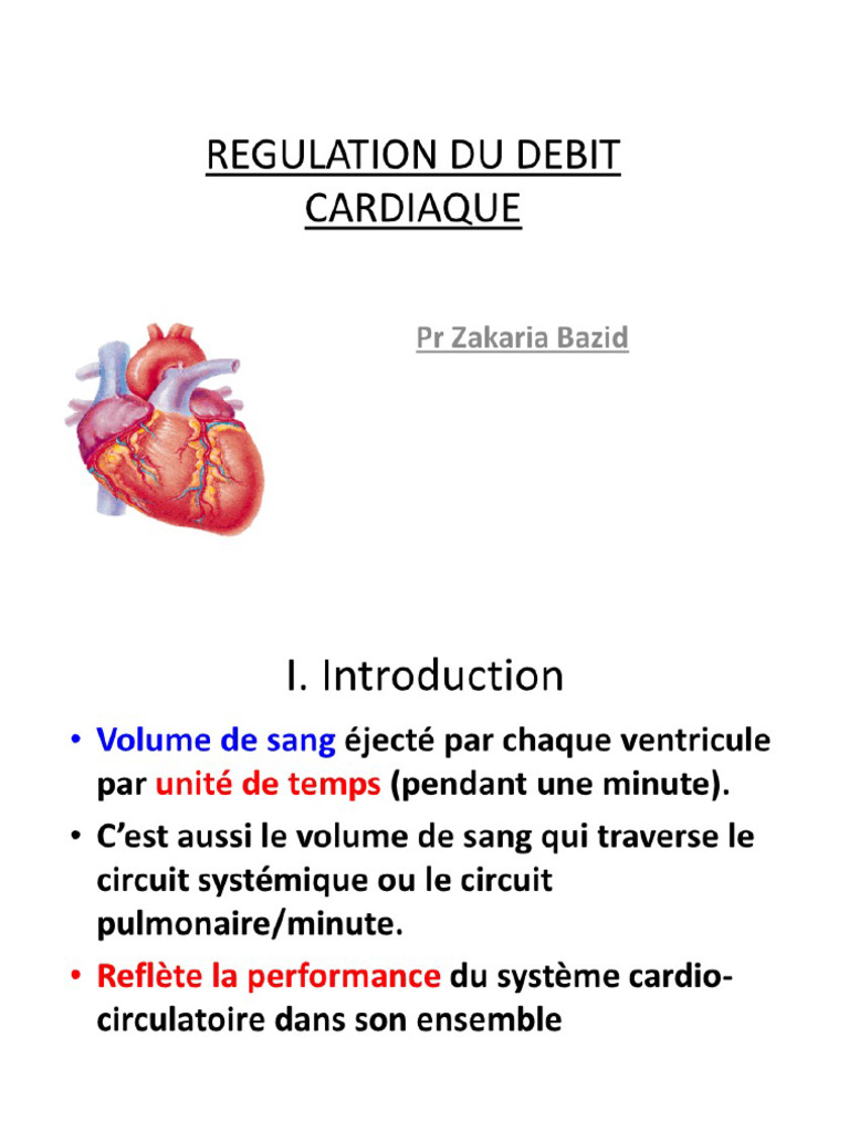 5.regulation Du Debit Cardiaque | PDF
