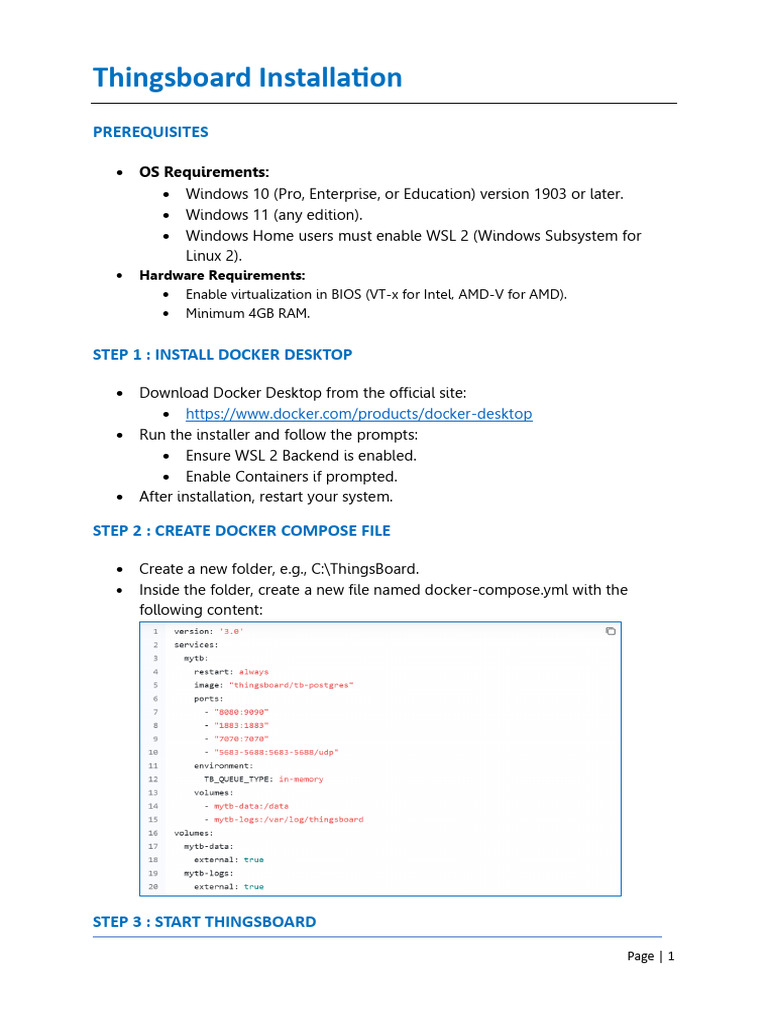 Thingsboard Installation | PDF