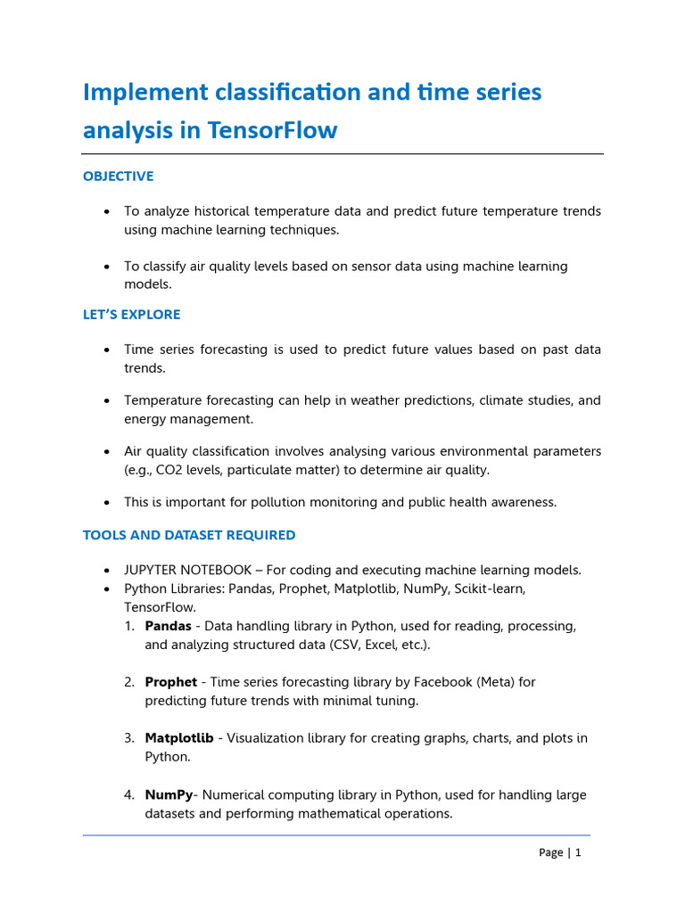 Implement Classification and Time Series Analysis in Tensorflow (2) | PDF | Time Series ...