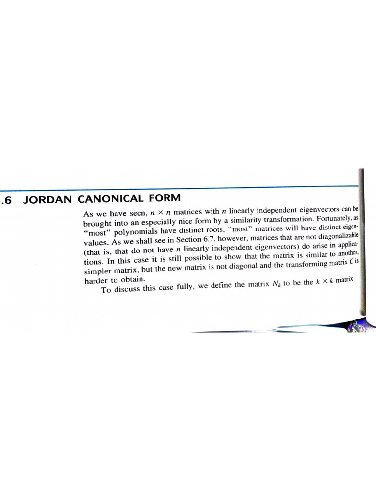 Jordan Canonical form ans | PDF