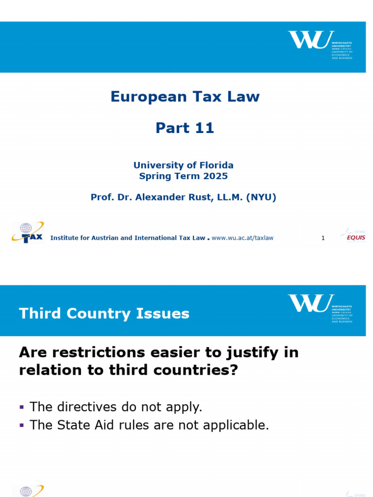 Third Country Tax Law Issues Explained | PDF | International Taxation ...