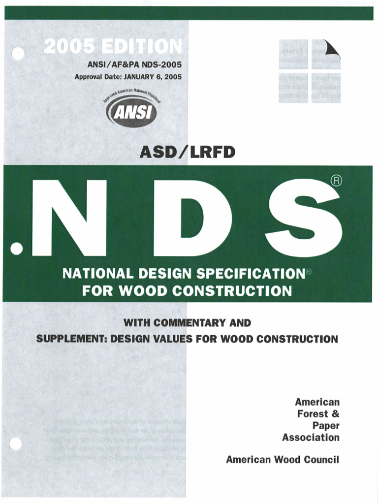 2005 NDS Wood Specs | PDF