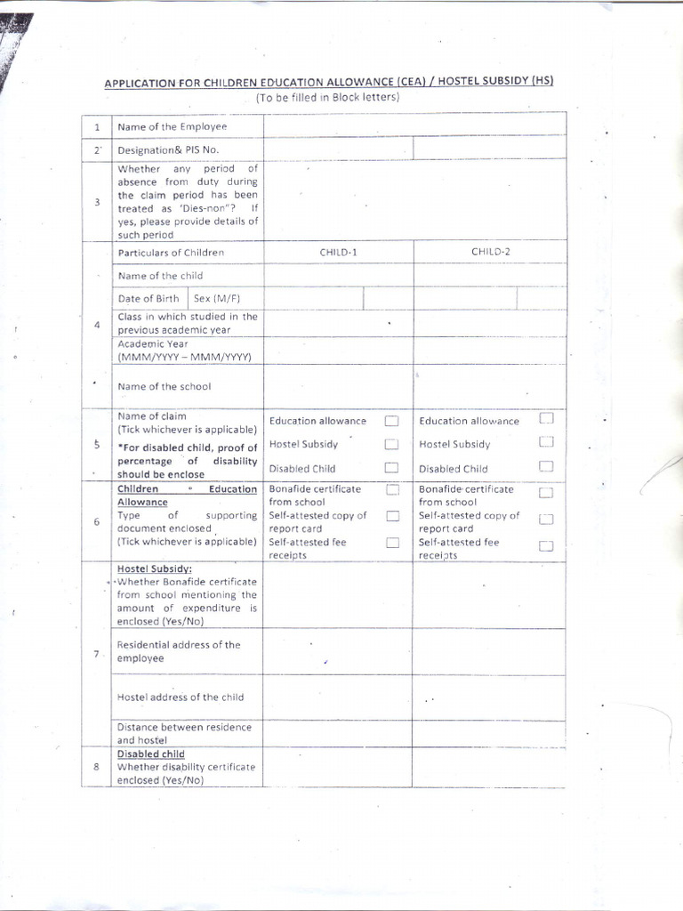 CEA Claim Form | PDF
