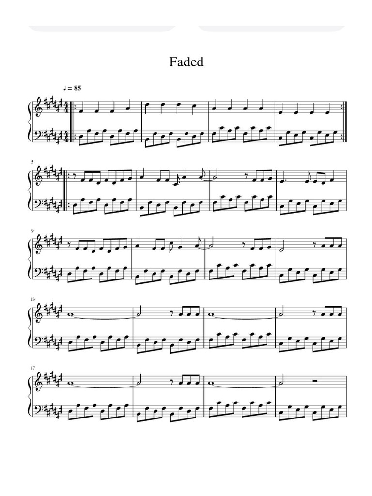 Faded Piano | PDF