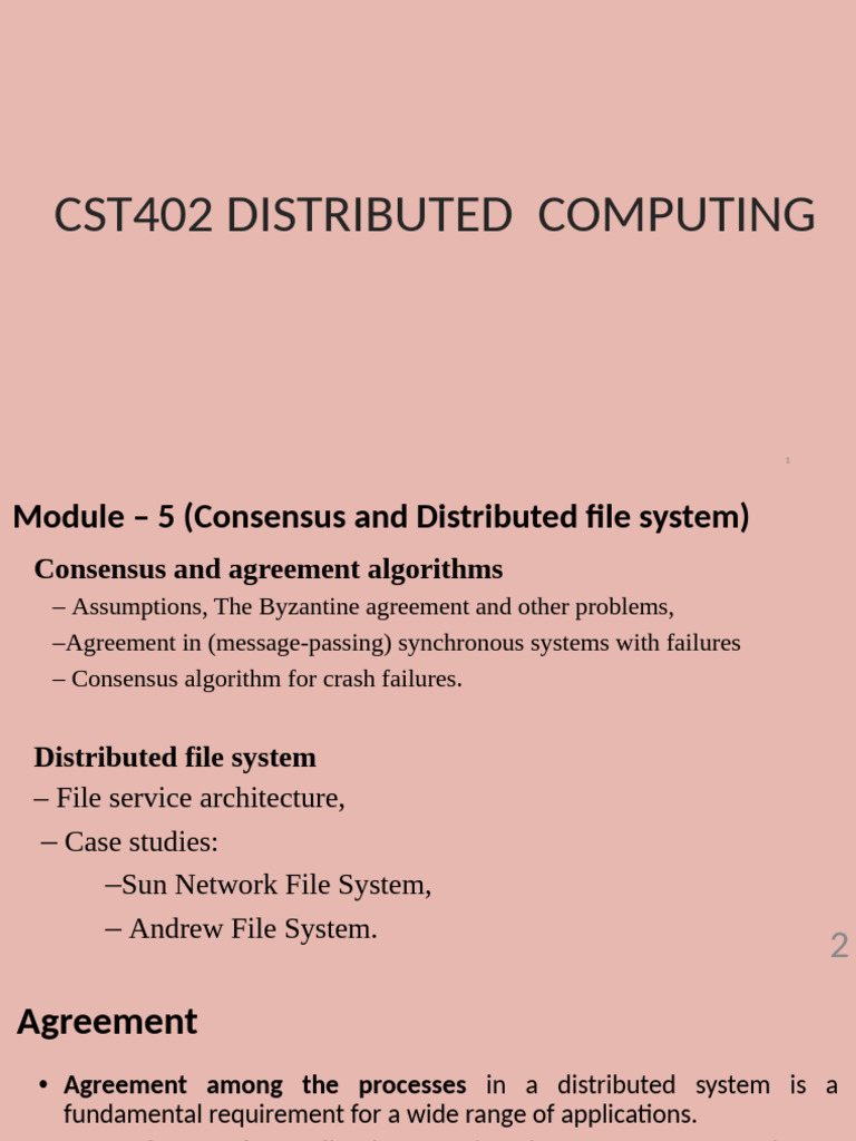CST402 Distributed Computing M5 | PDF | Distributed Computing | Computer Architecture