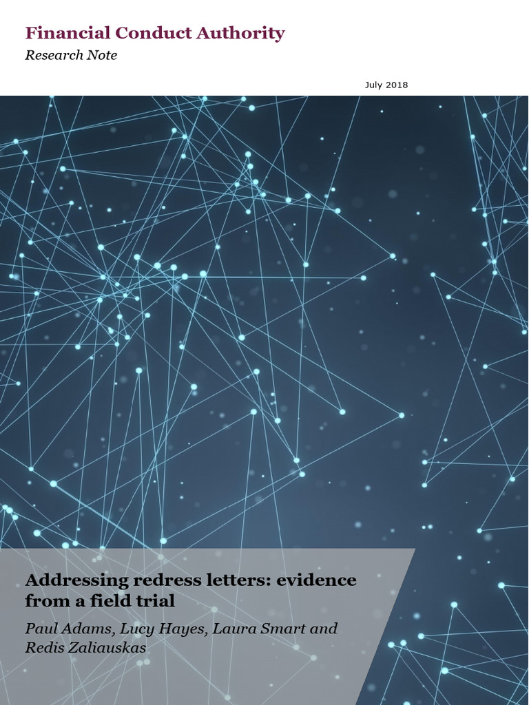 Research Note Addressing Redress Letters Evidence From A Field Trial | PDF | P Value ...