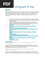Special Program in The Arts (Spa) I. Vision and Mission A. Vision | PDF ...