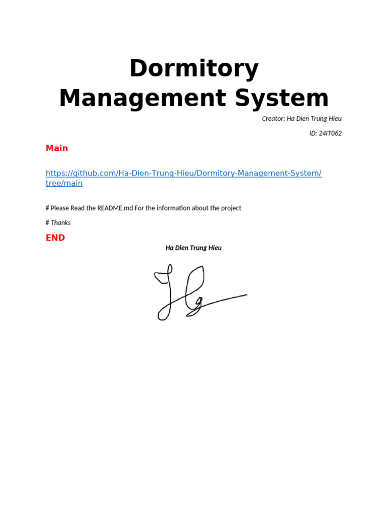 Dormitory Management System | PDF