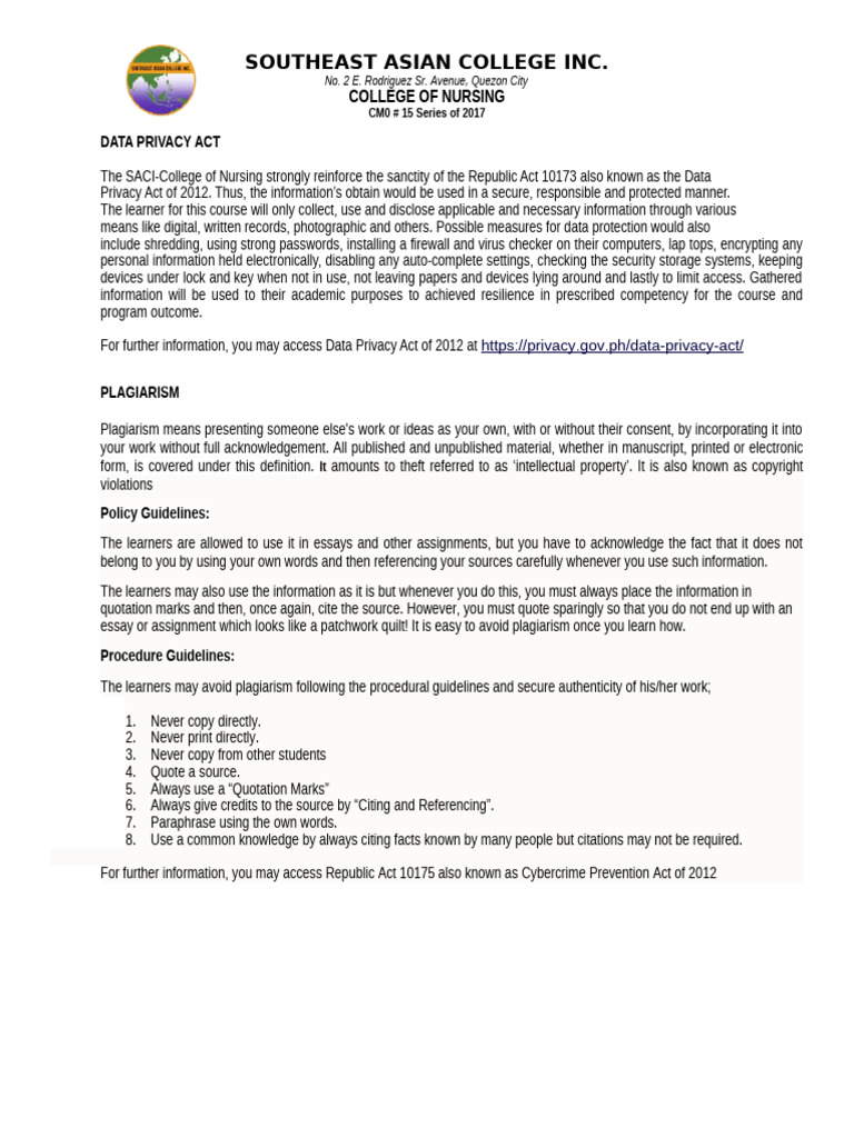 Community Health Nursing-COPAR-2023 | PDF | Plagiarism | Privacy