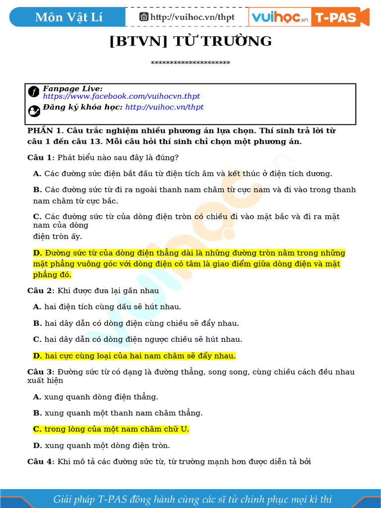 T Trư NG - BTVN | PDF