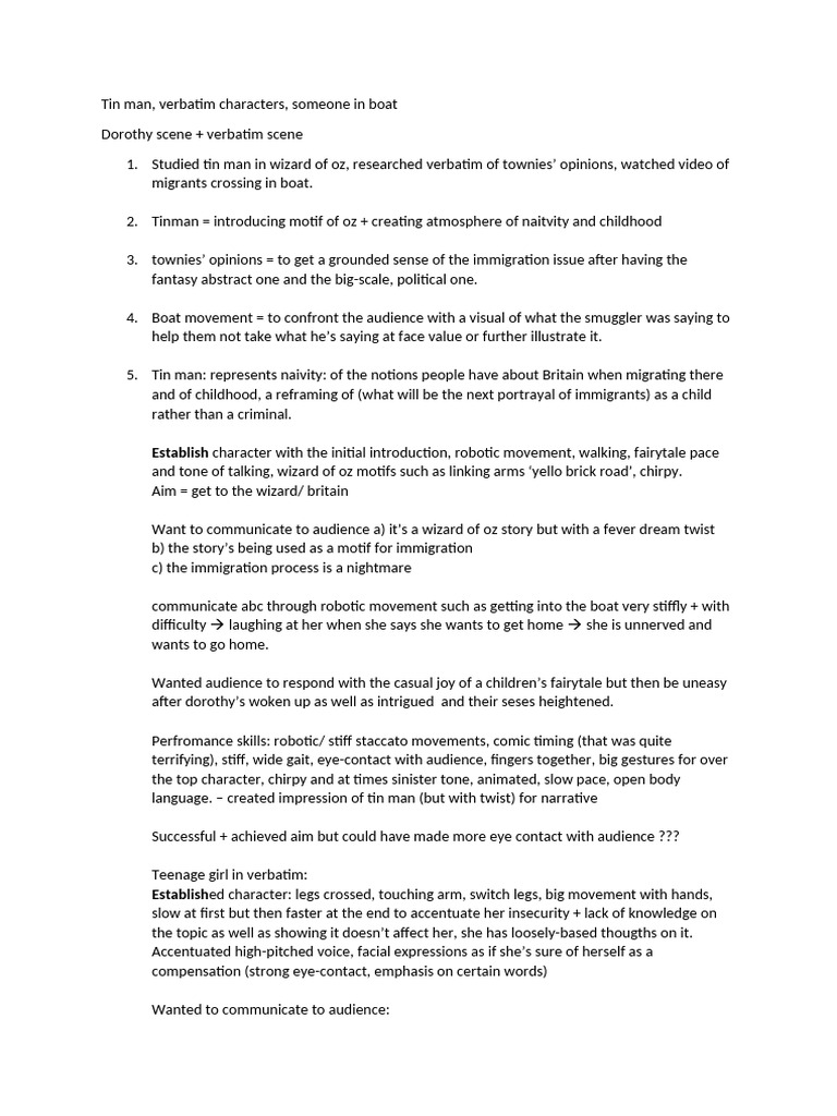 Eval Bullet Points Draft | PDF | Thought | Immigration