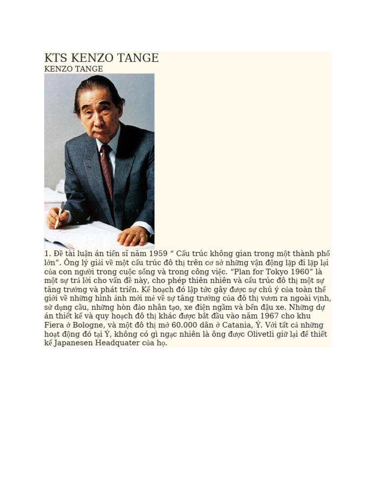 KTS Kenzo Tange | PDF
