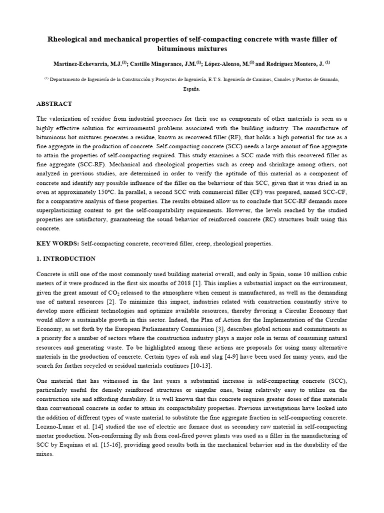 Rheological and Mechanical Properties of SCC | PDF | Young's Modulus | Concrete