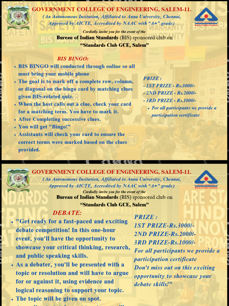 BIS Poster Making Competition | PDF