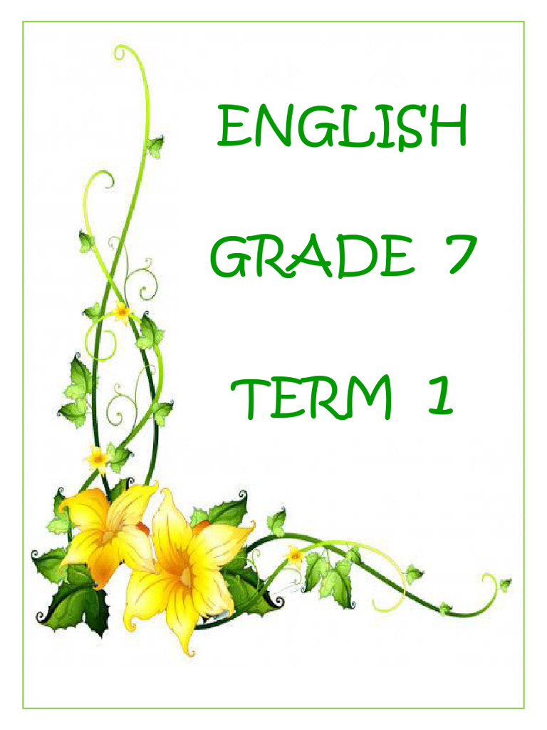Grade 7 English Notes Term 1 2 and 3 | PDF | Noun | Plural