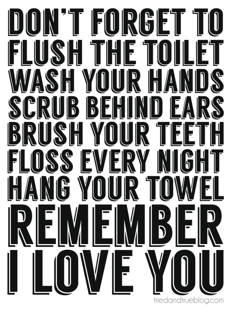 Bathroom Rules for Kids | PDF
