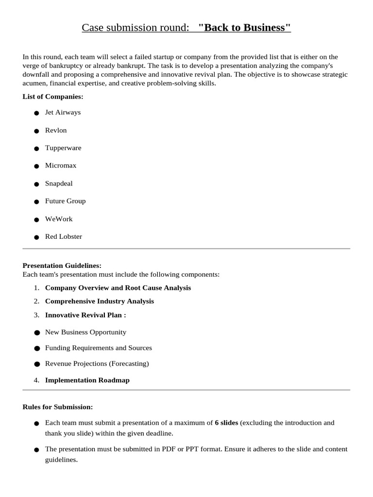67727d0d49b4b Case Study UNSTOP ROUND 2 .Docx | PDF | Business
