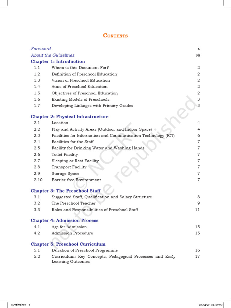 Guidelines For Preschool 15 | PDF | Preschool | Curriculum
