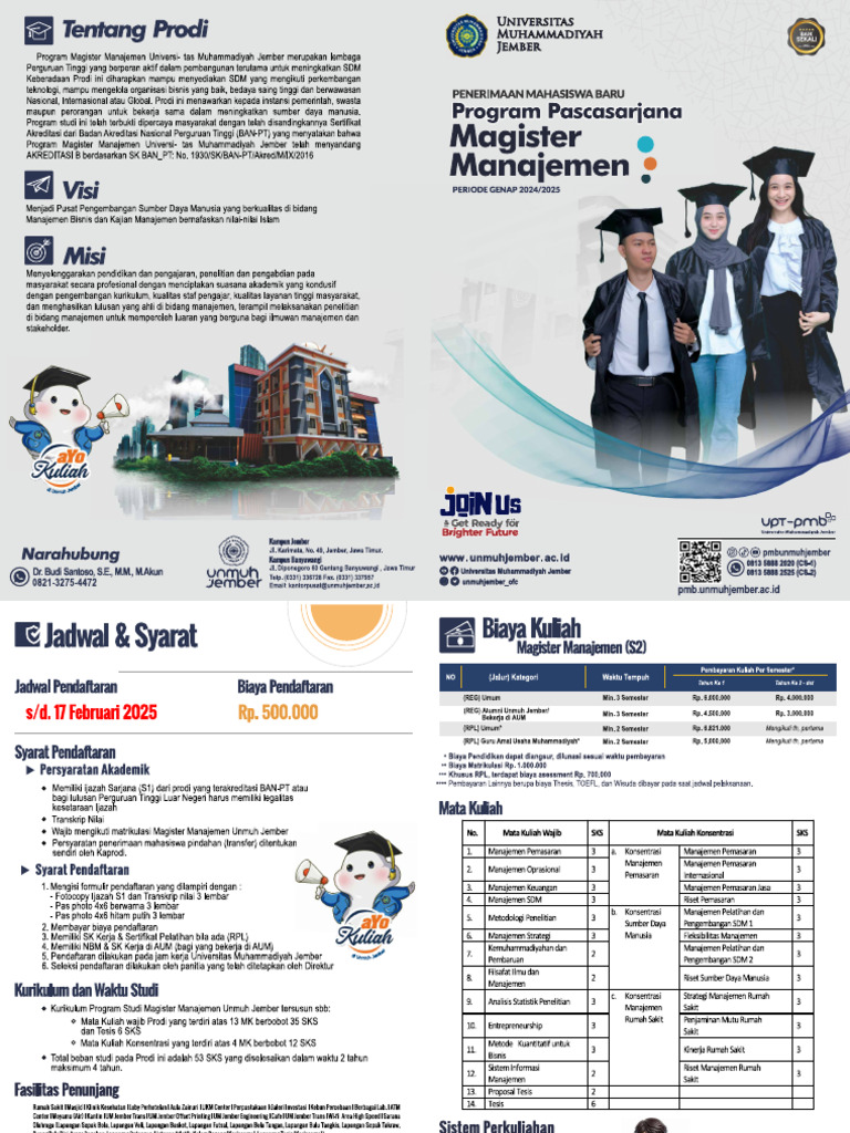 BROSUR S2 Unmuh Jember 2025 | PDF