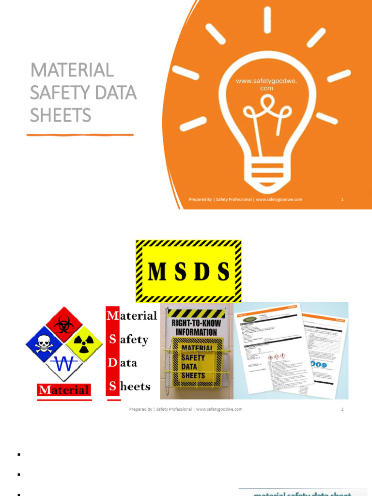 Essential Guide to Material Safety Data Sheets | PDF | Safety | Labor ...