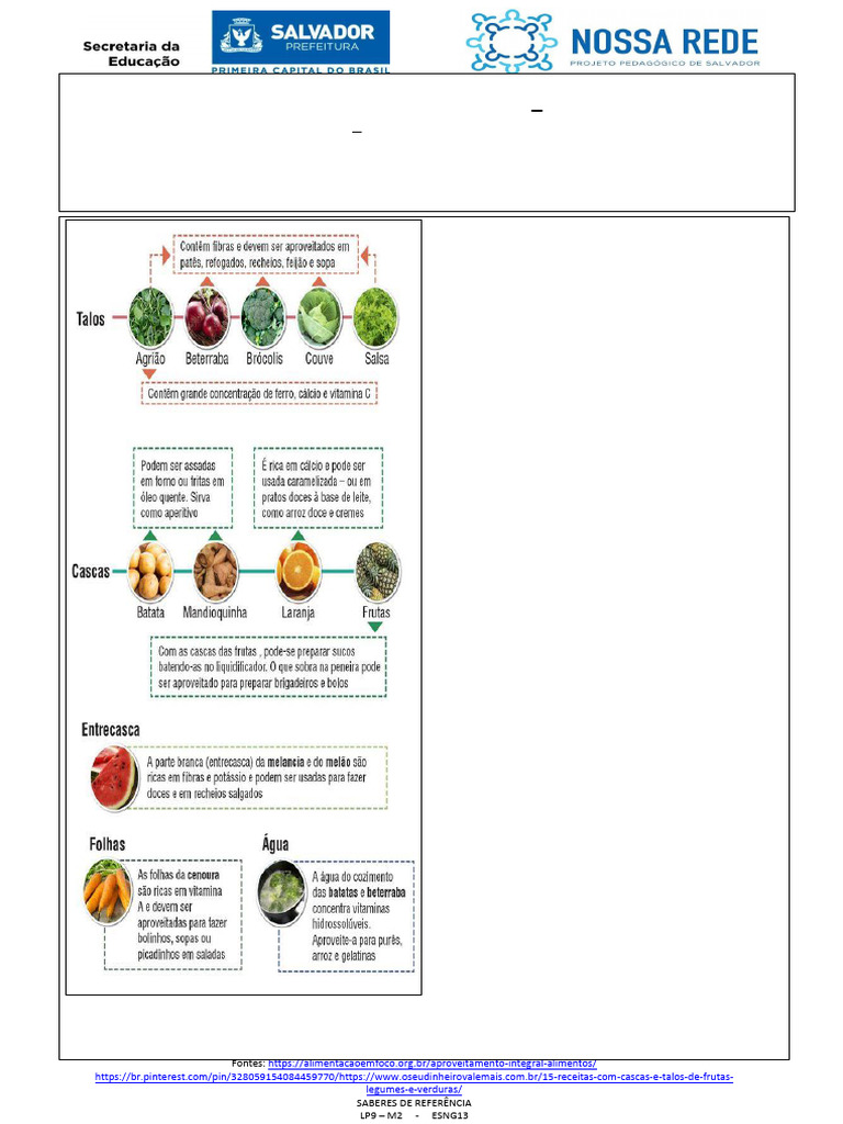 10º Bloco de Atividades TAP III Baixa Visão | PDF | Alimentos | Vitamina