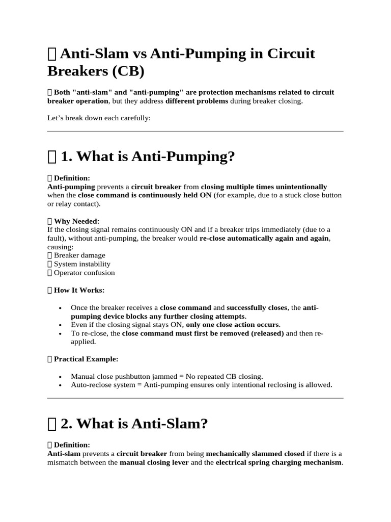 Anti Pumping & Anti Slaming | PDF | Relay | Electrical Equipment