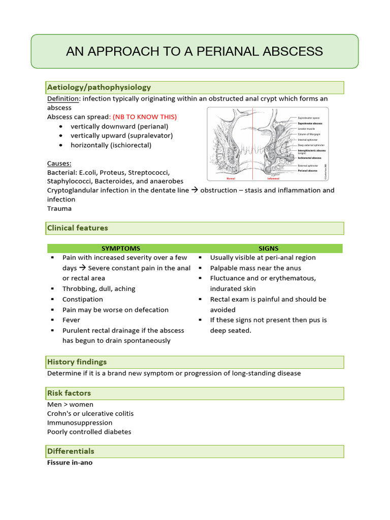 An Approach To A Perianal Abscess Osce | PDF | Medical Specialties ...
