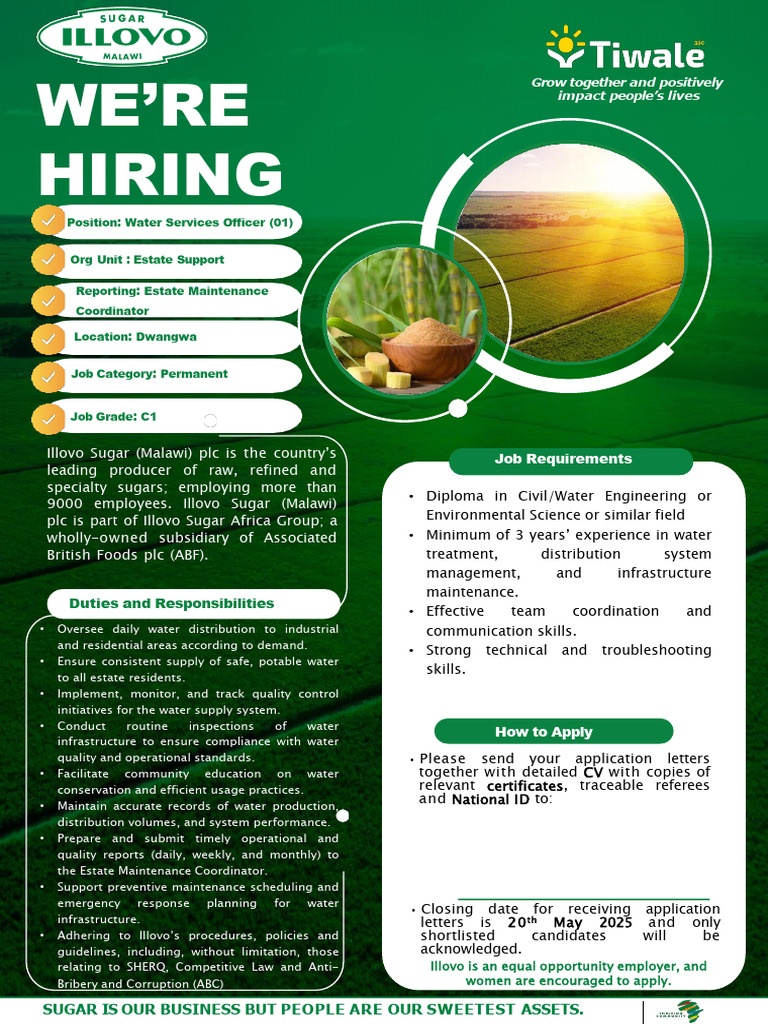 Water Services Officer ADVERT | PDF | Infrastructure | Business