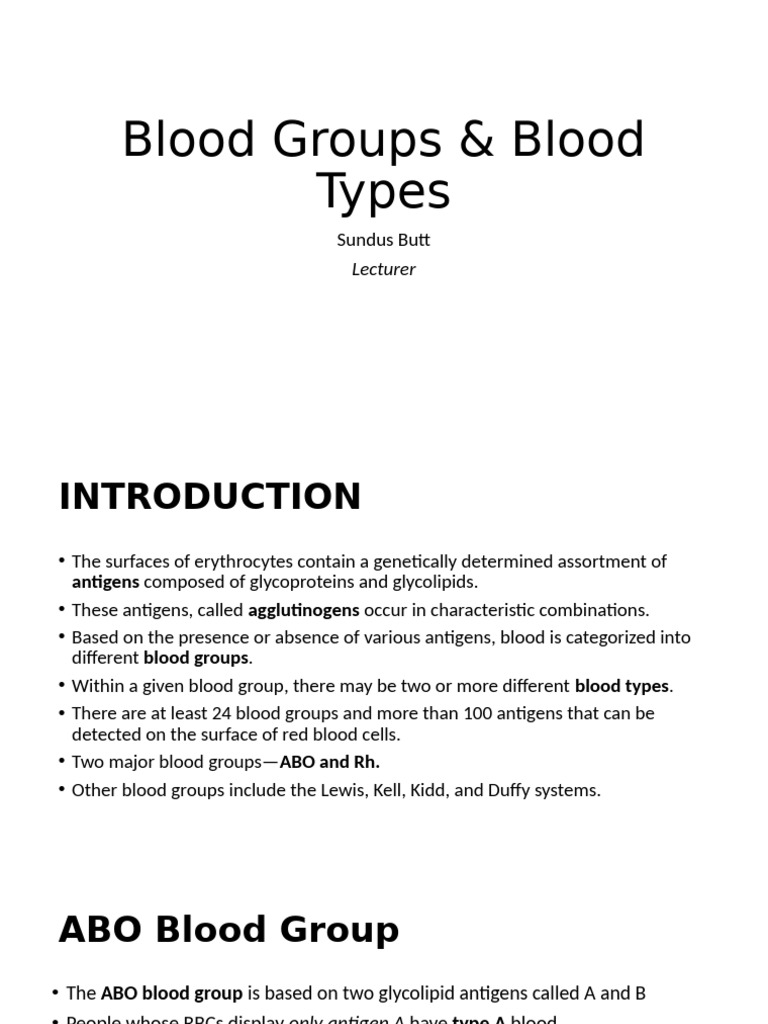 Blood Groups & Blood Types | PDF | Blood Type | Blood Plasma