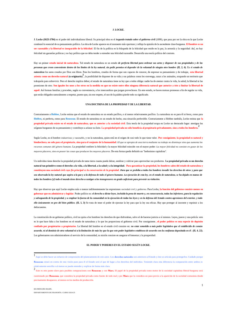 BLOQUE C.2 LOCKE | PDF | Propiedad | Estado (política)