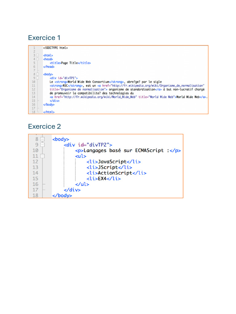 Exercices JS | PDF