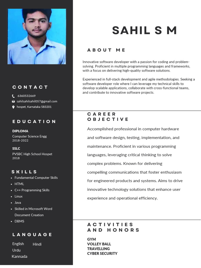 Grey Modern Professional CV Resume | PDF