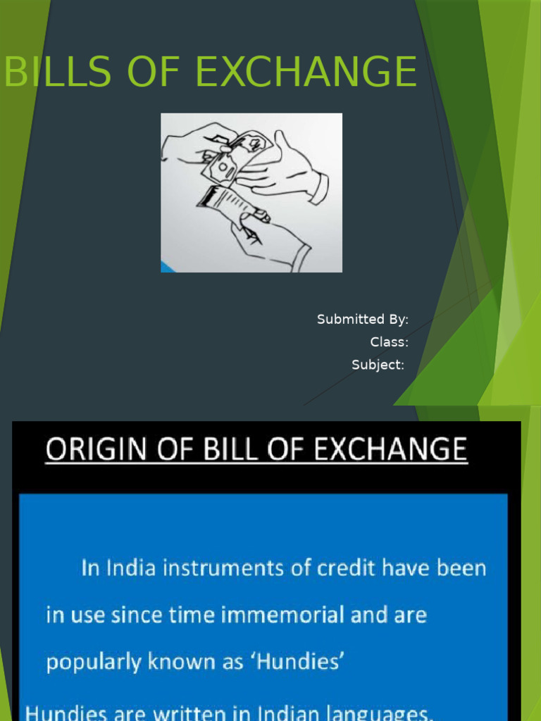 BILLS OF EXCHANGE | PDF
