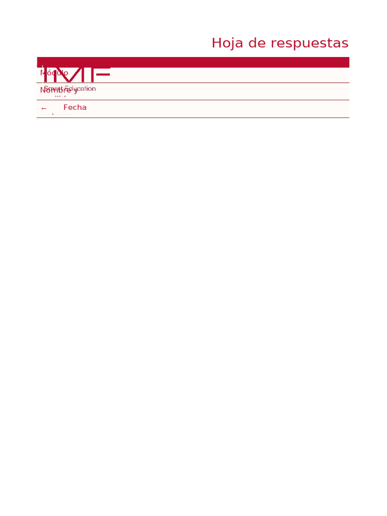 Hoja de Respuestas SMART | PDF