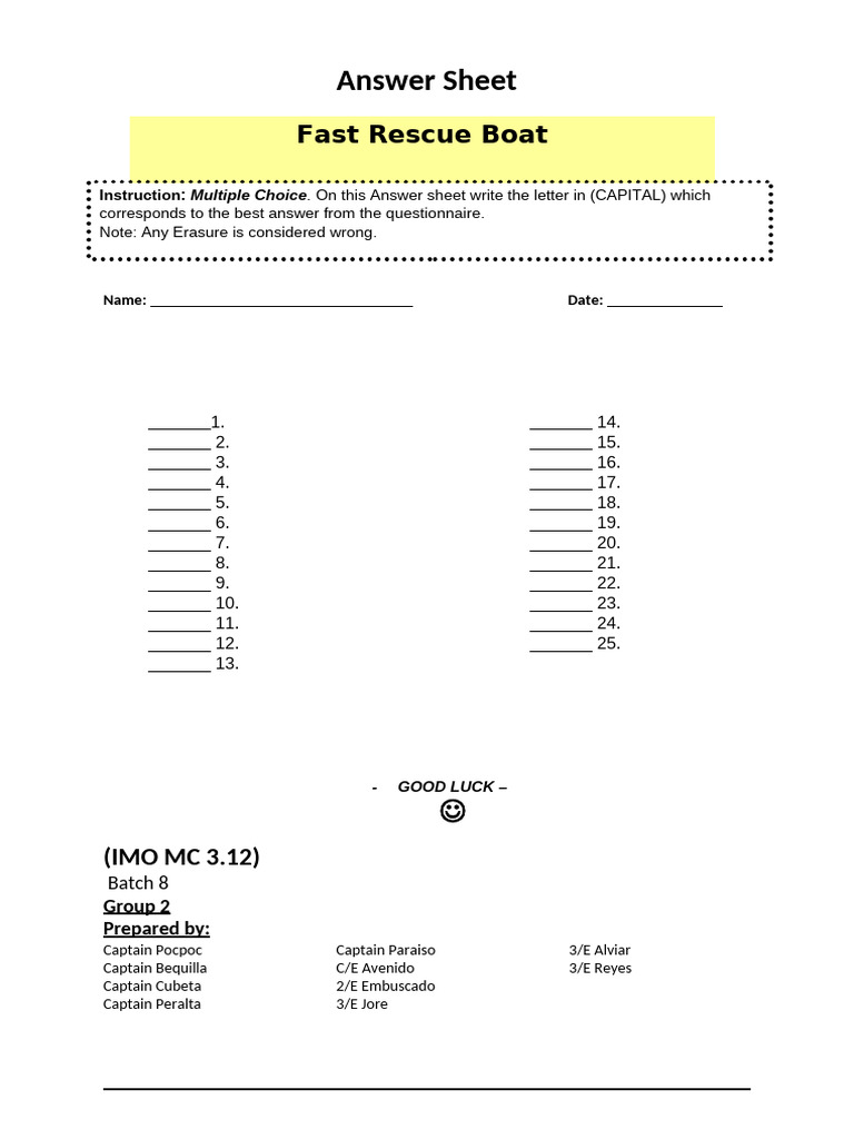 Theoretical-Assessment Group 2 Answer Sheet | PDF