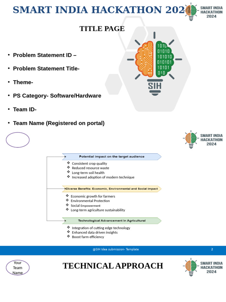 Smart India Hackathon 2024 Submission Guide | PDF | Sustainability ...