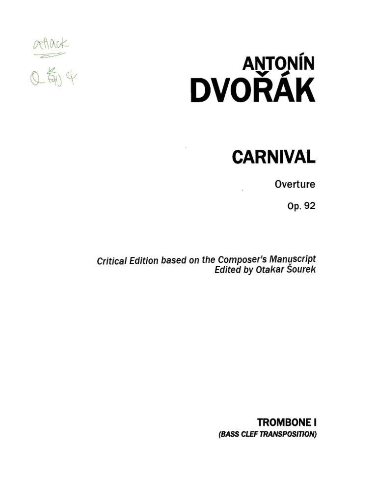 Trombone 1 Dvorak | PDF